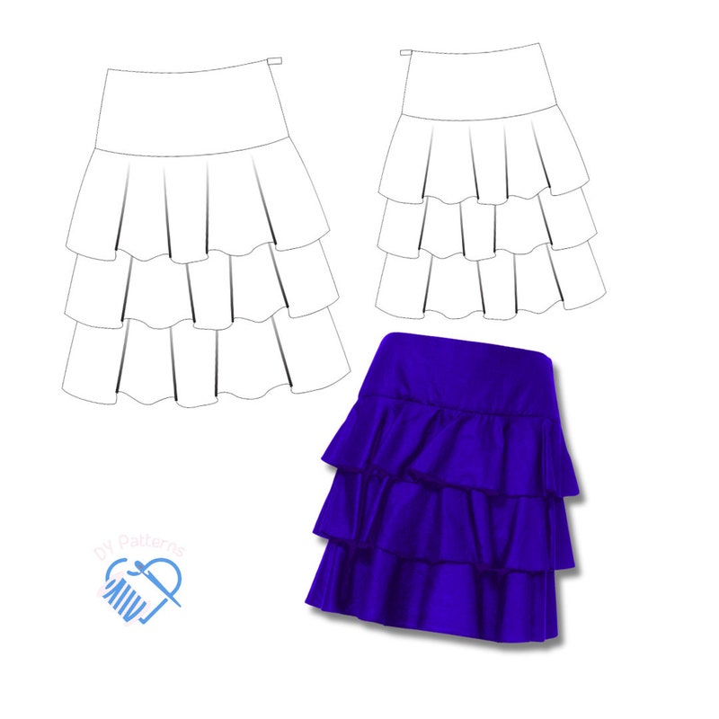 Ruffle Skirt Pattern - Etsy