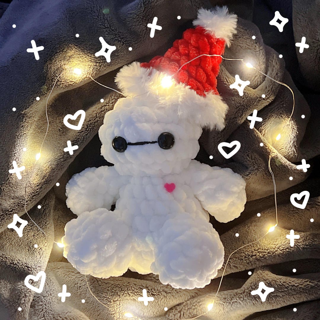 Baymax Crochet Plush santa Baymax Back - Etsy Australia