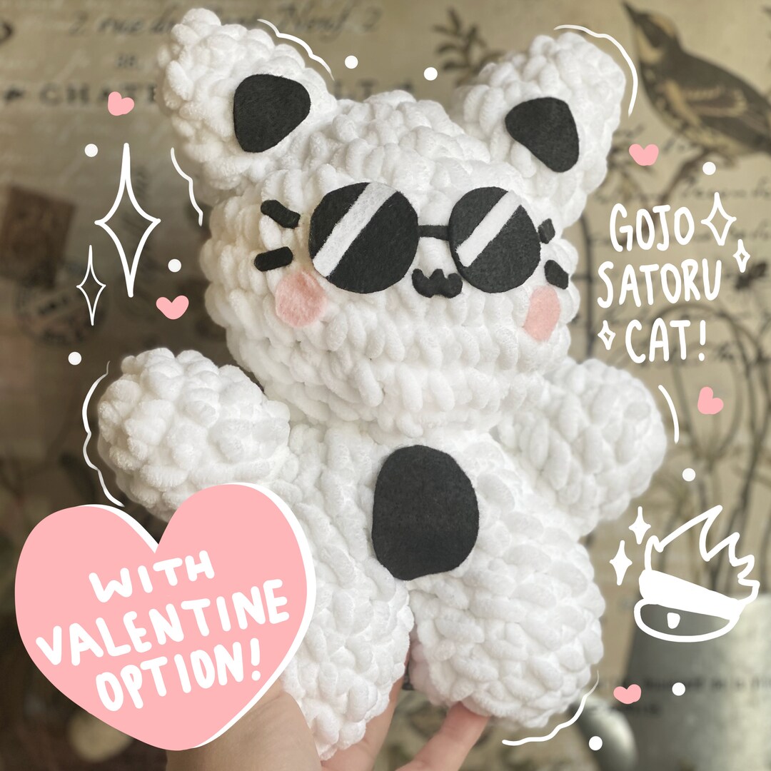 Gojo Satoru Crochet Cat Plushie - Etsy Australia