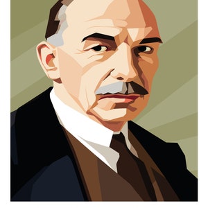 John Maynard Keynes Art Deco Print - Digital Download - Portrait of the ...
