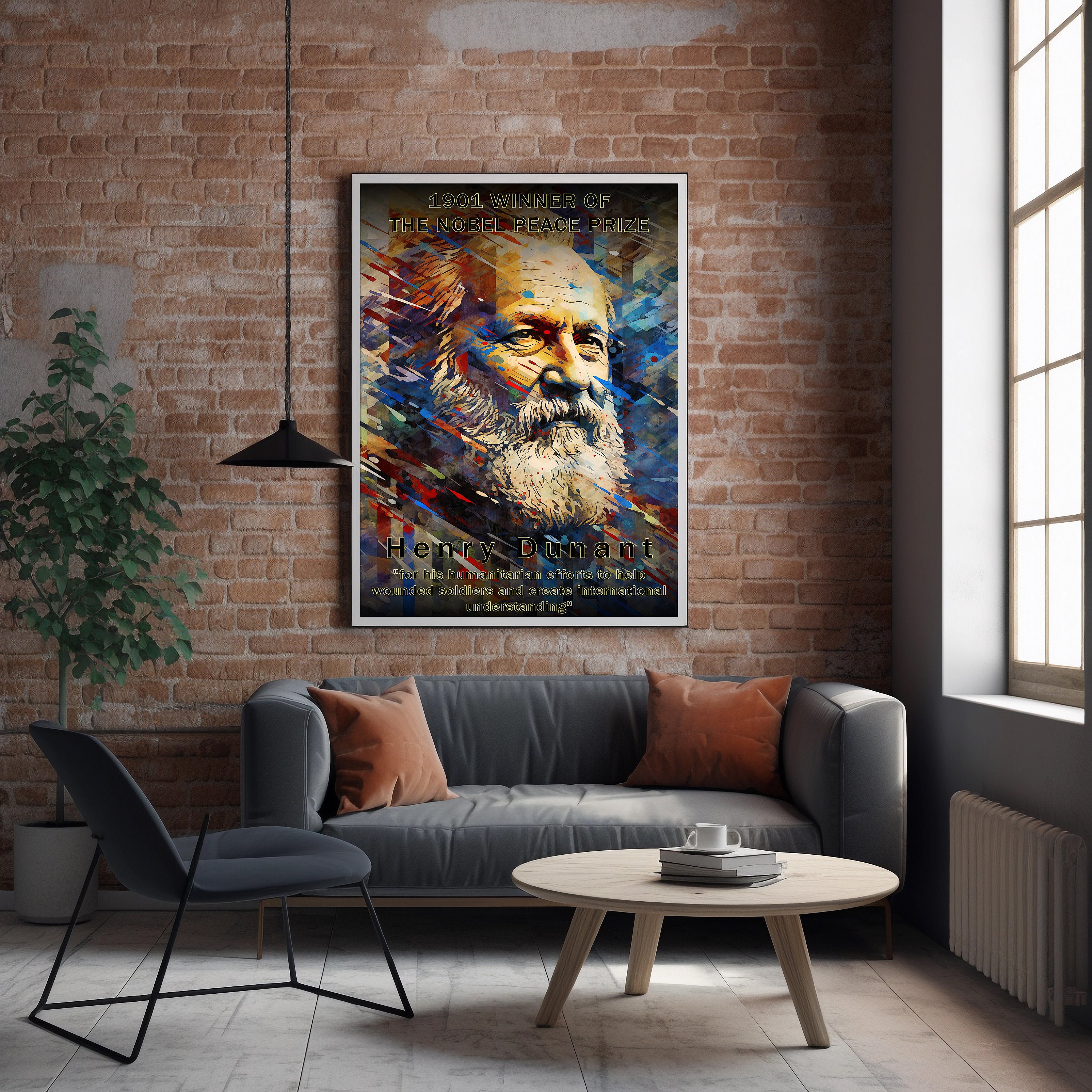 Henry Dunant: 1901 Nobel Peace Prize Digital Poster - Home Decor - Wall ...