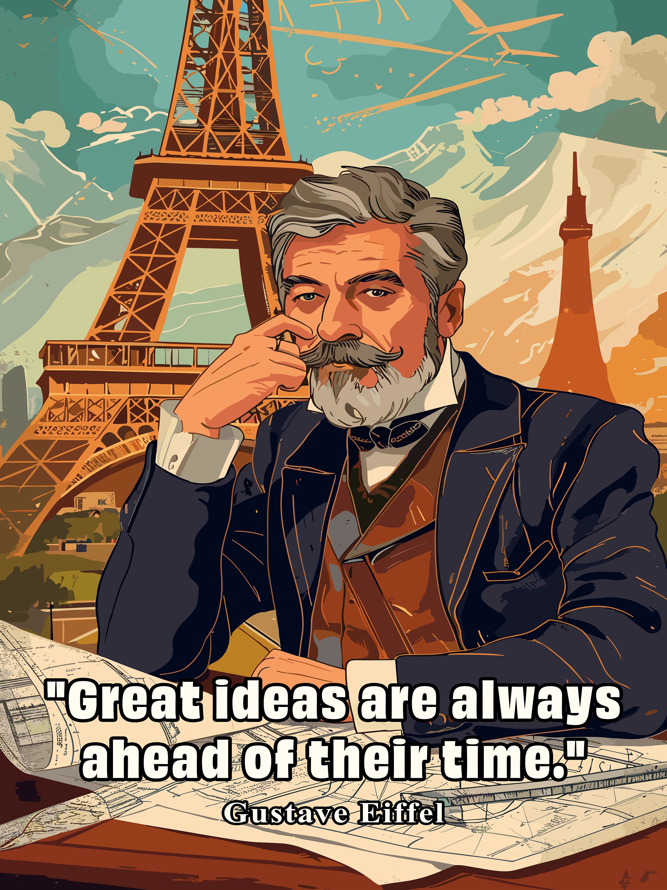 Gustave Eiffel the History Icons Empowering Poster for Teenagers ...