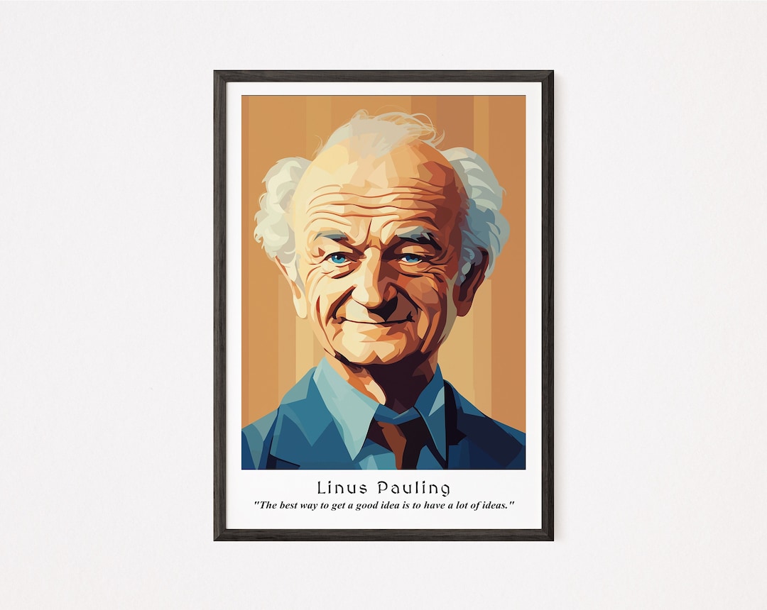 Linus Pauling Digital Poster: Inspiring Science Artwork for Kids and ...