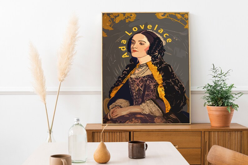 Ada Lovelace Art Deco Portrait | Women's in Science - Icon | Art Deco ...