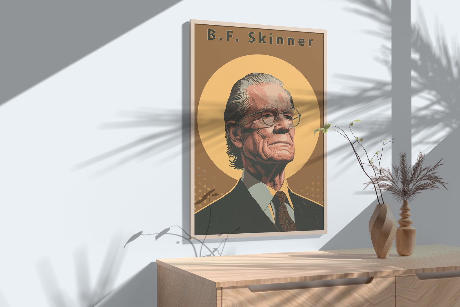 B.F Skinner Art Deco Portrait | American Psychology Icon | Art Deco ...