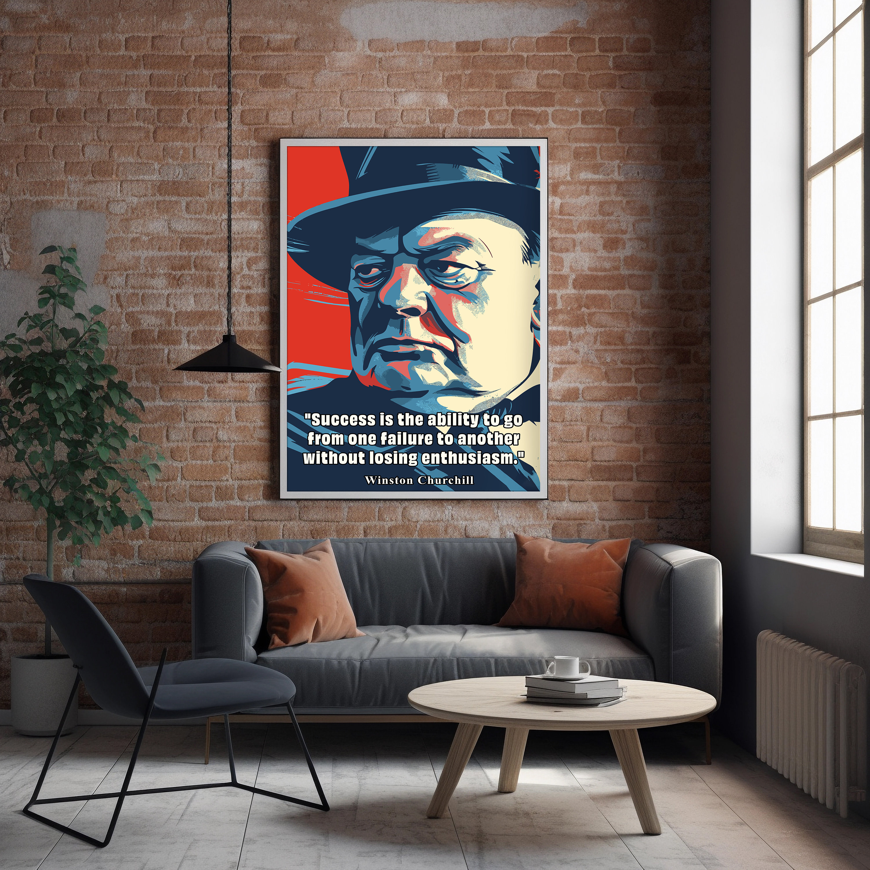Winston Churchill the History Icons Empowering Poster, Classrooms Art ...