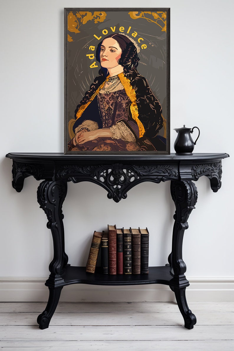 Ada Lovelace Art Deco Portrait | Women's in Science - Icon | Art Deco ...