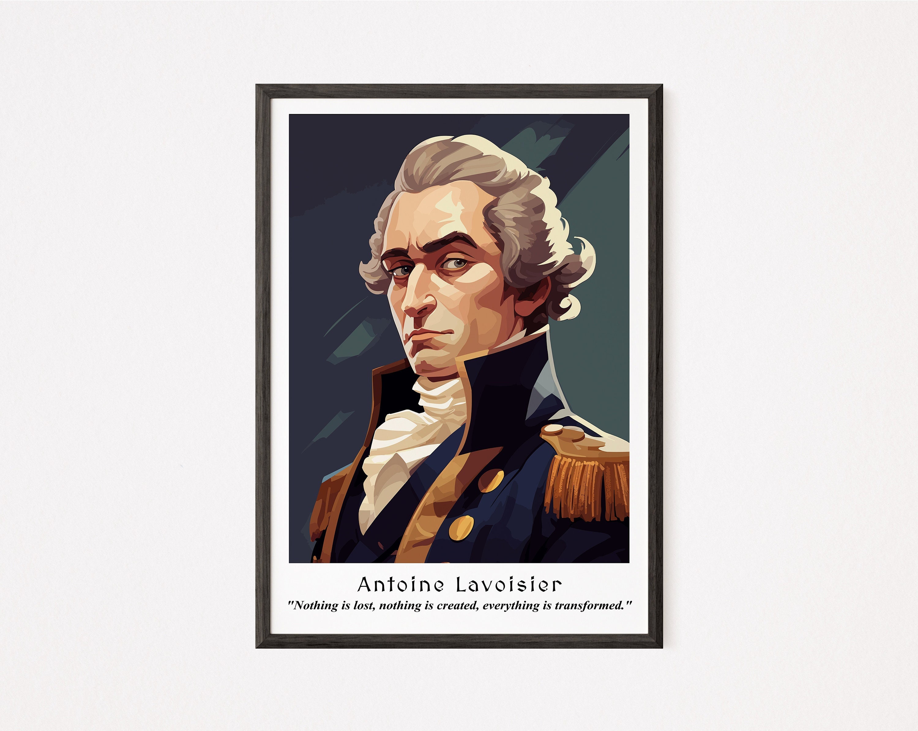 Antoine Lavoisier Poster - Digital Print of Renowned Chemist, Science Art, Educational Decor ...