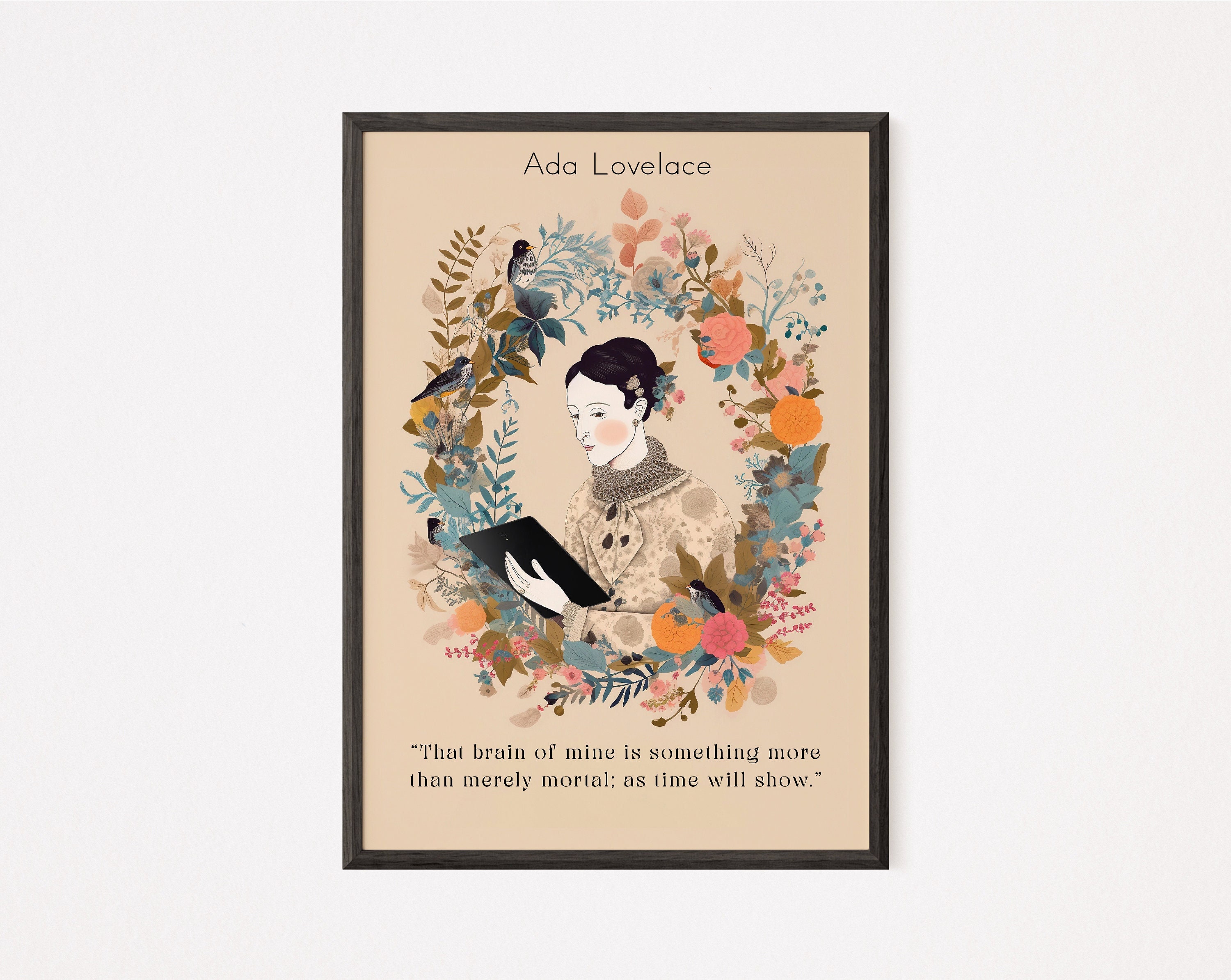 Ada Lovelace Digital Poster - Inspirational Quote and Illustration ...