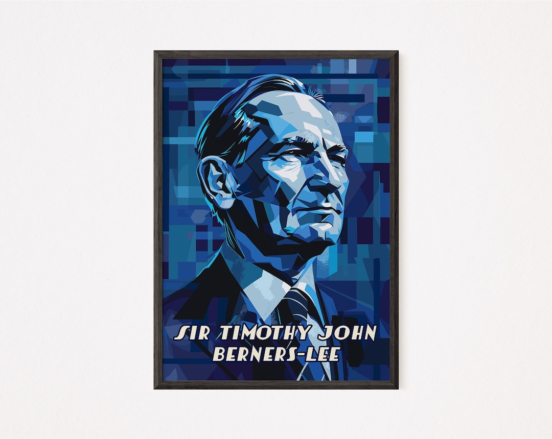 Tim Berners-lee Art Deco Portrait | WWW Inventor | Wall Art | Home ...