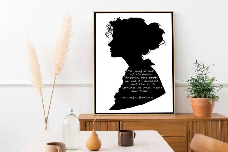 Amelia Earhart Quote Wall Art | Motivational Print | Digital Poster ...