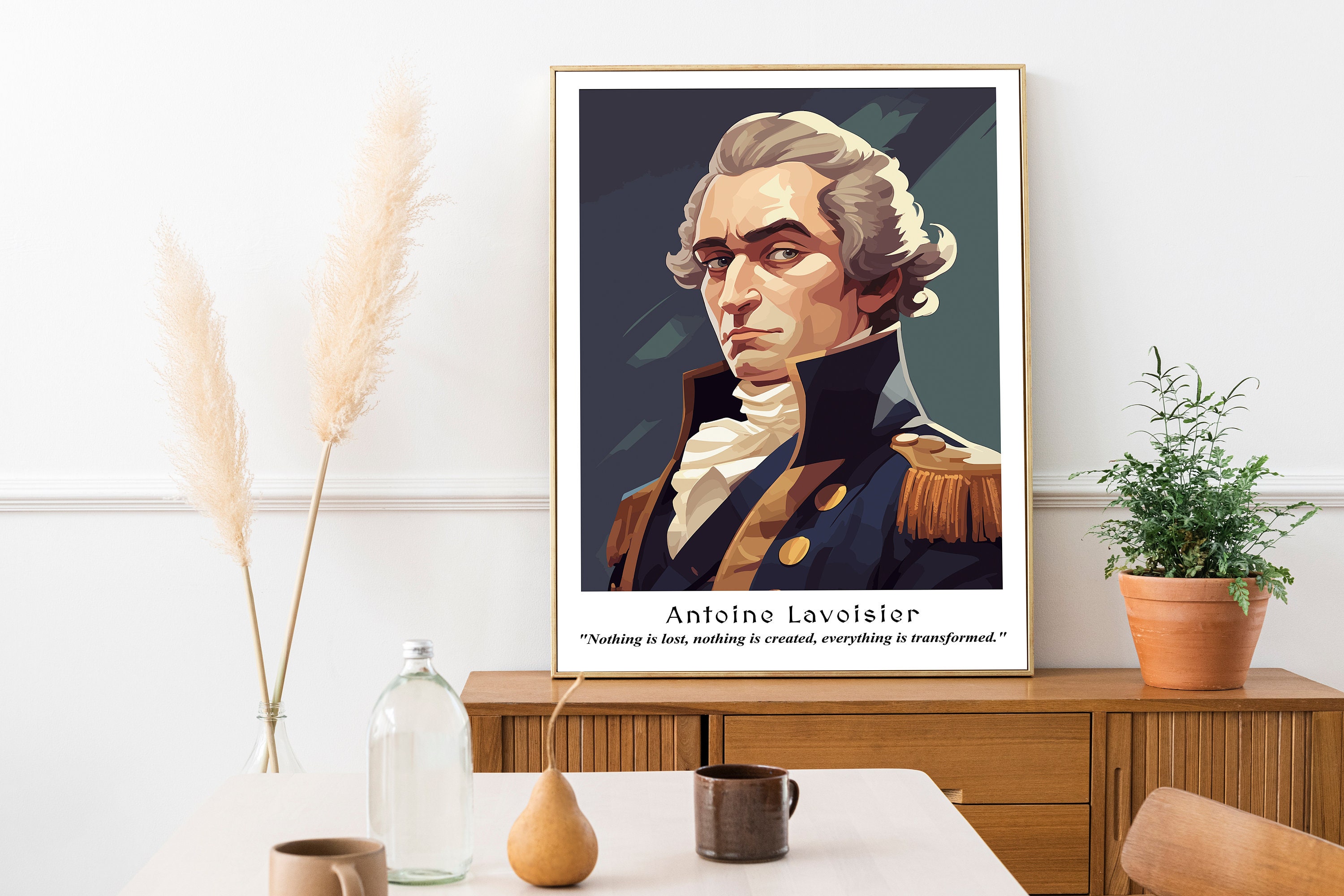 Antoine Lavoisier Poster - Digital Print of Renowned Chemist, Science Art, Educational Decor ...