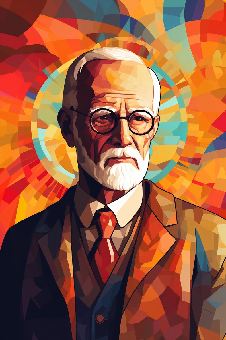 Sigmund Freud Art Deco Poster - Digital Download of Influential ...