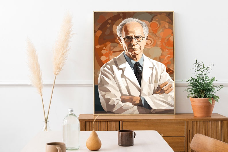 B.F. Skinner Art Deco Digital Print - Portrait of a Psychology Pioneer ...