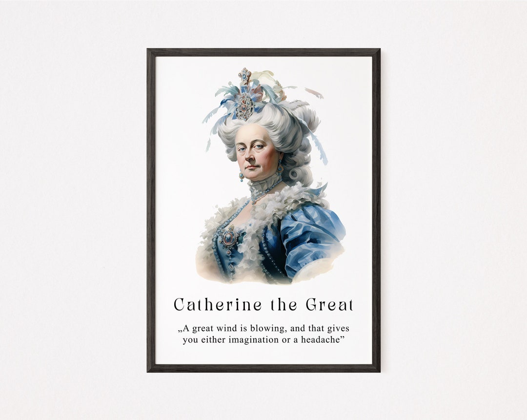 Catherine the Great Watercolor Portrait - Inspirational Wall Art ...