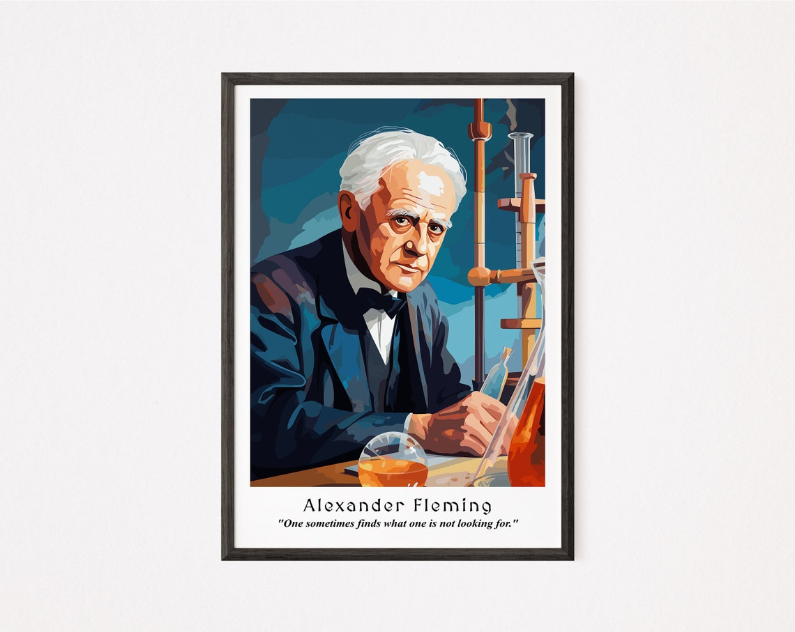 Scientists in Art Deco Style, Digital Prints of Fleming, Jenner and ...