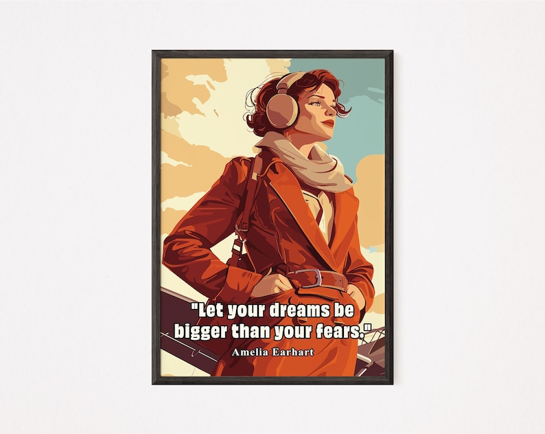 Amelia Earhart - the History Icons - Empowering Poster, Classrooms Art ...