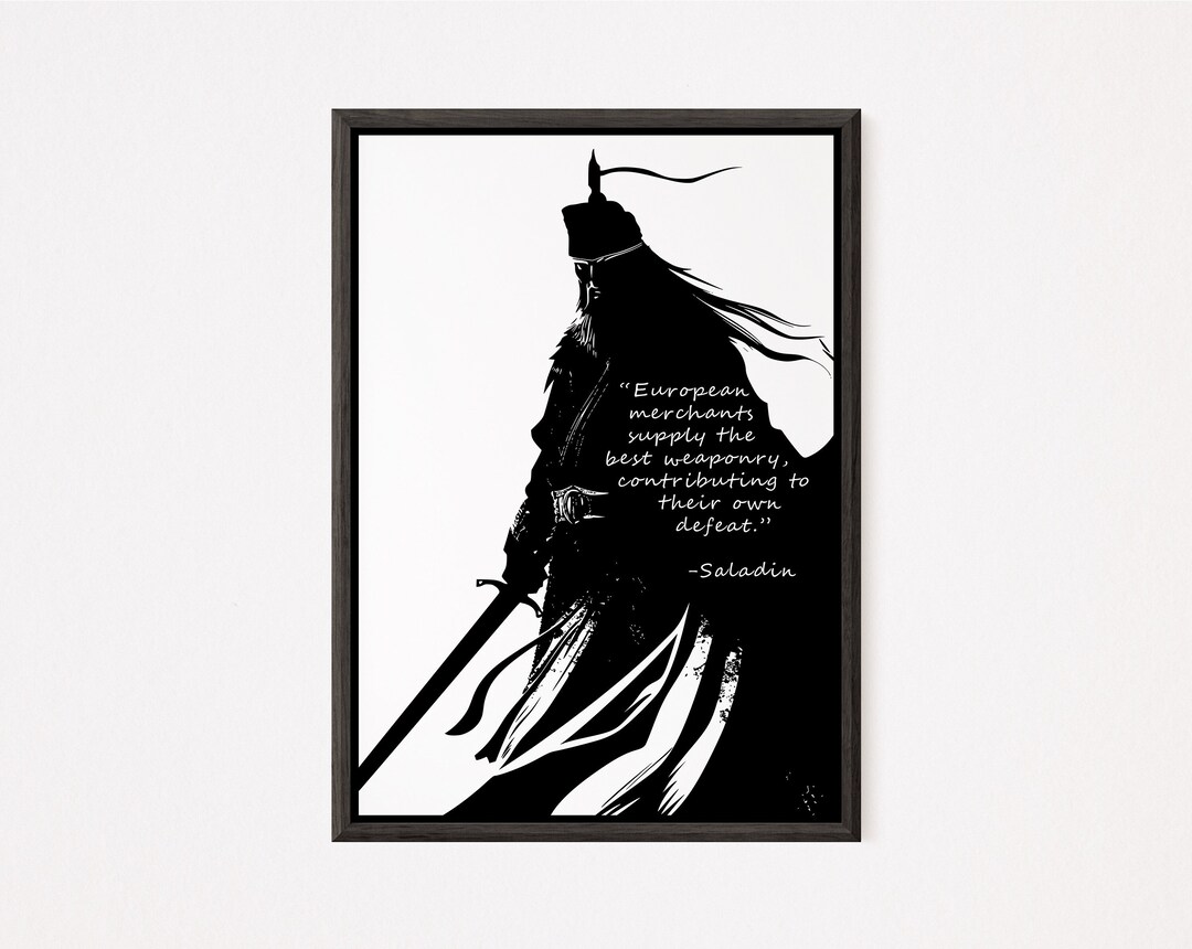 Saladin Quote Wall Art | Motivational Print | Digital Poster | Home ...