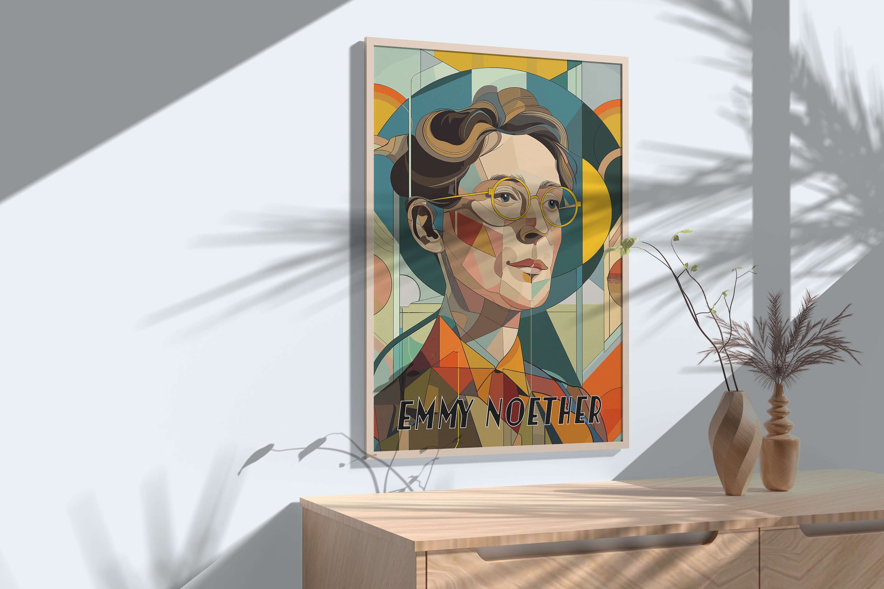 Emmy Noether Art Deco Portrait | the Iconic Mathematician | Wall Art ...