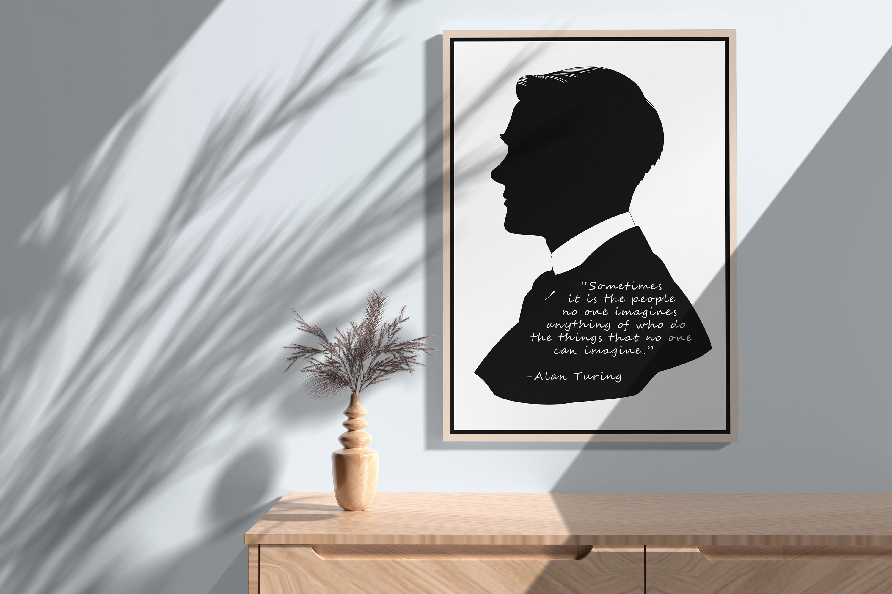 Alan Turing Quote Wall Art | Motivational Print | Digital Poster | Home ...