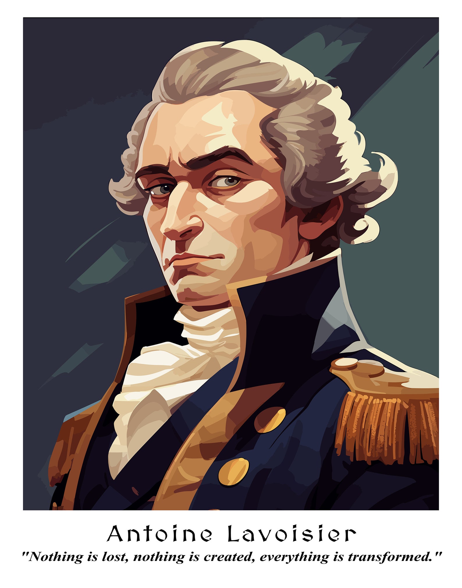 Antoine Lavoisier Poster - Digital Print of Renowned Chemist, Science Art, Educational Decor ...
