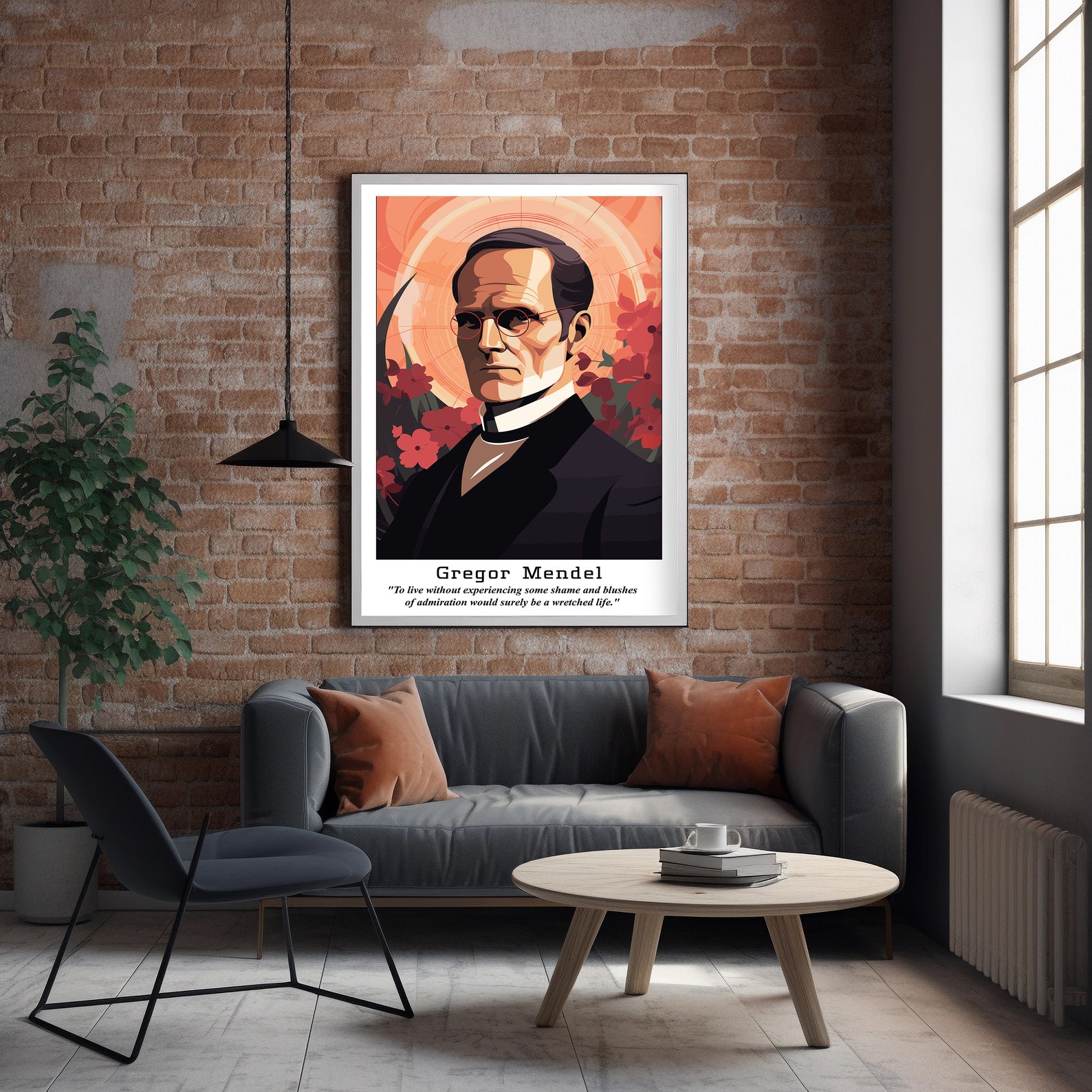 Gregor Mendel Genetics Poster - Digital Download Art | Biology Science ...