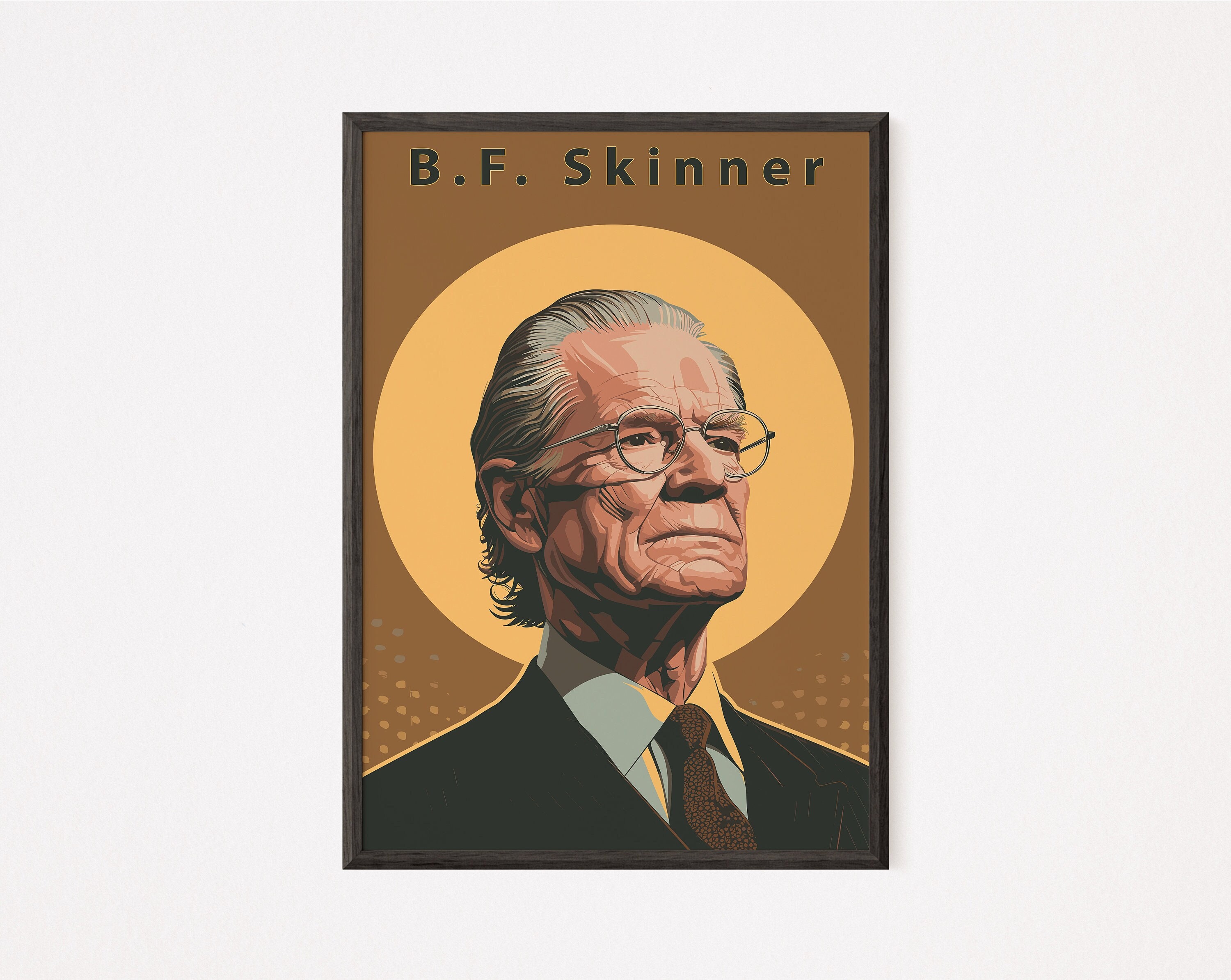 B.F Skinner Art Deco Portrait | American Psychology Icon | Art Deco ...
