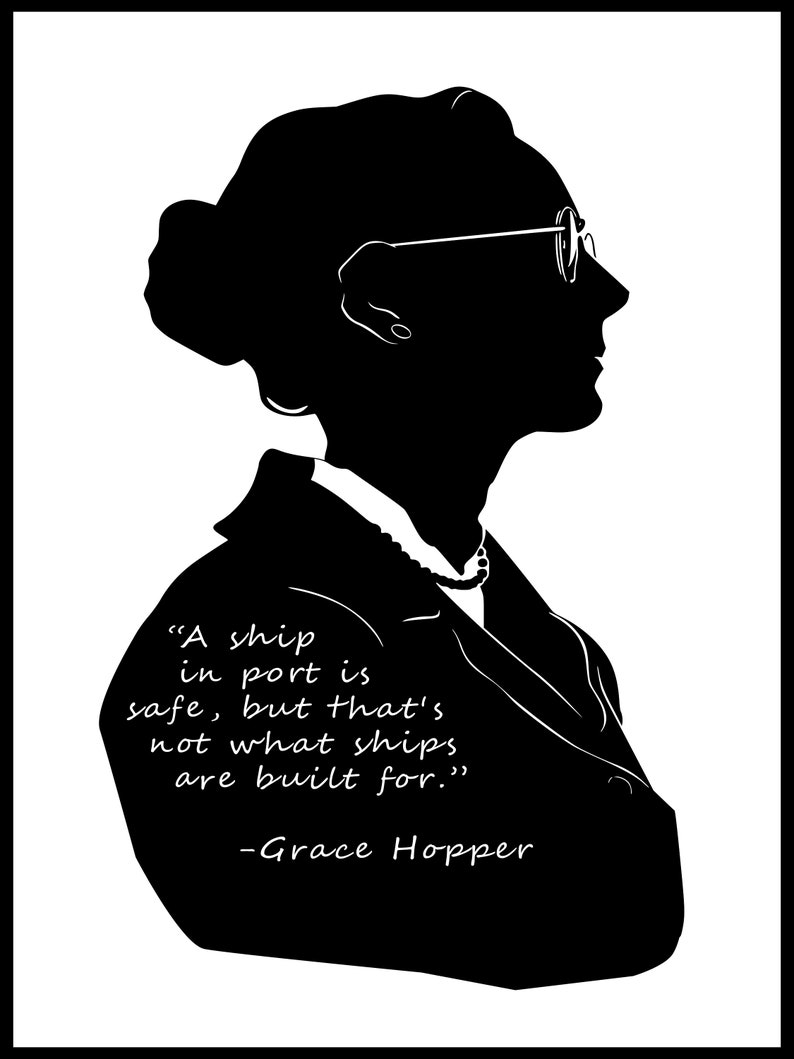 Grace Hopper Quote Wall Art Motivational Print Digital Poster Home ...