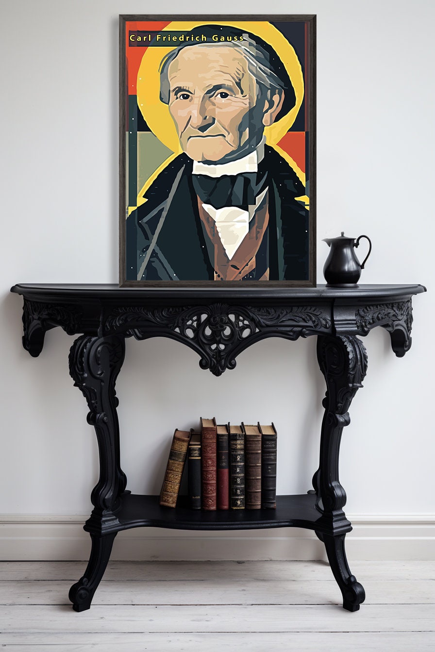 Carl Friedrich Gauss Art Deco Portrait | STEM Poster (digital Download ...