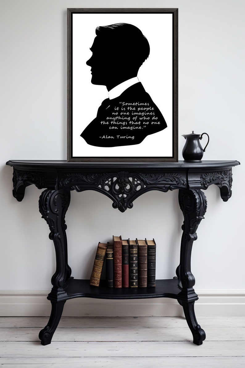 Alan Turing Quote Wall Art | Motivational Print | Digital Poster | Home ...