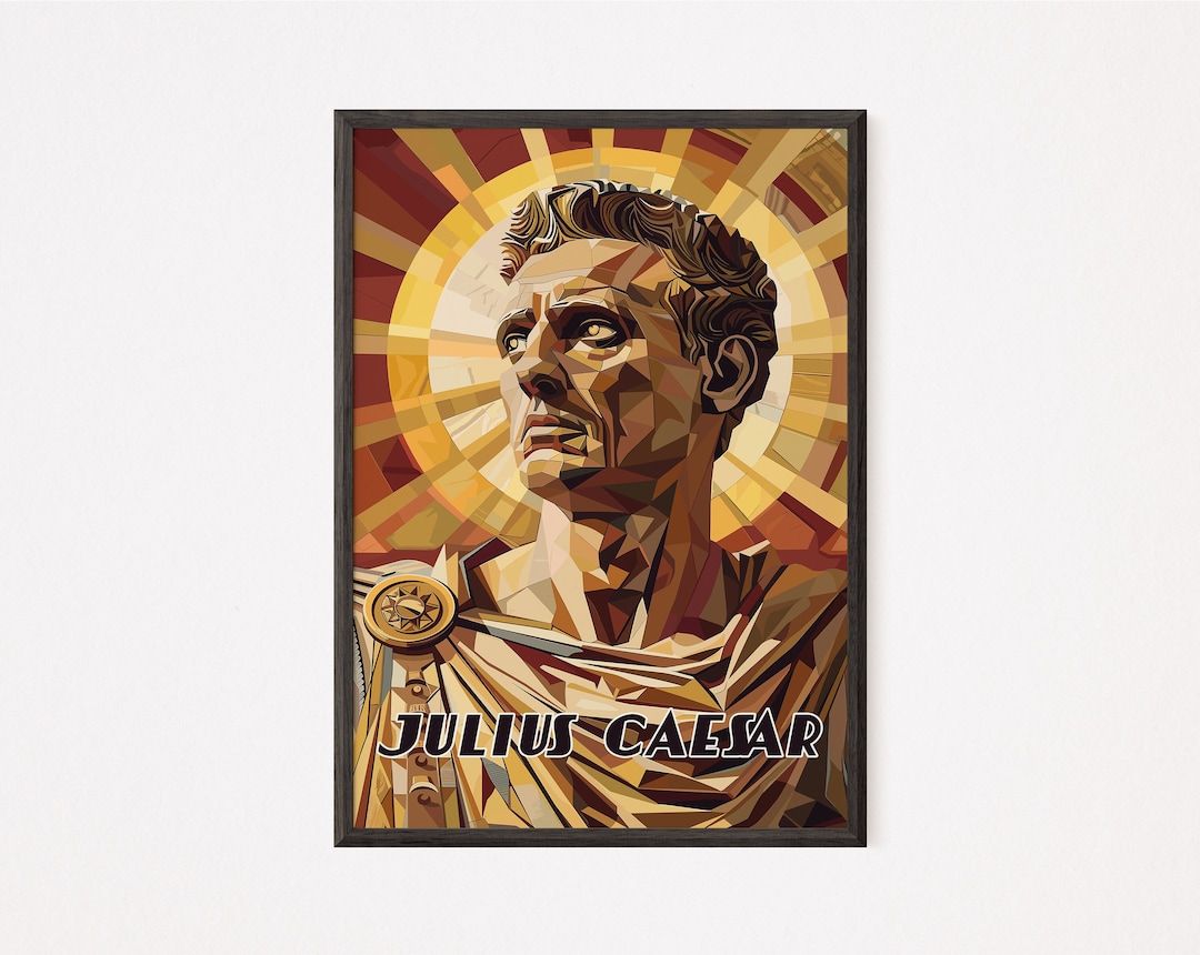 Julius Caesar Art Deco Portrait | Iconic Emperor | Wall Art | Home ...