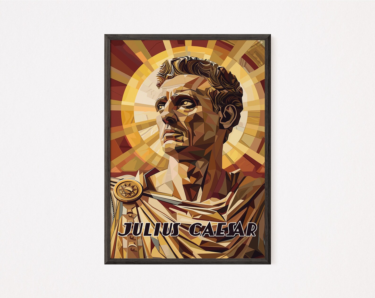 Julius Caesar Art Deco Portrait | Iconic Emperor | Wall Art | Home ...