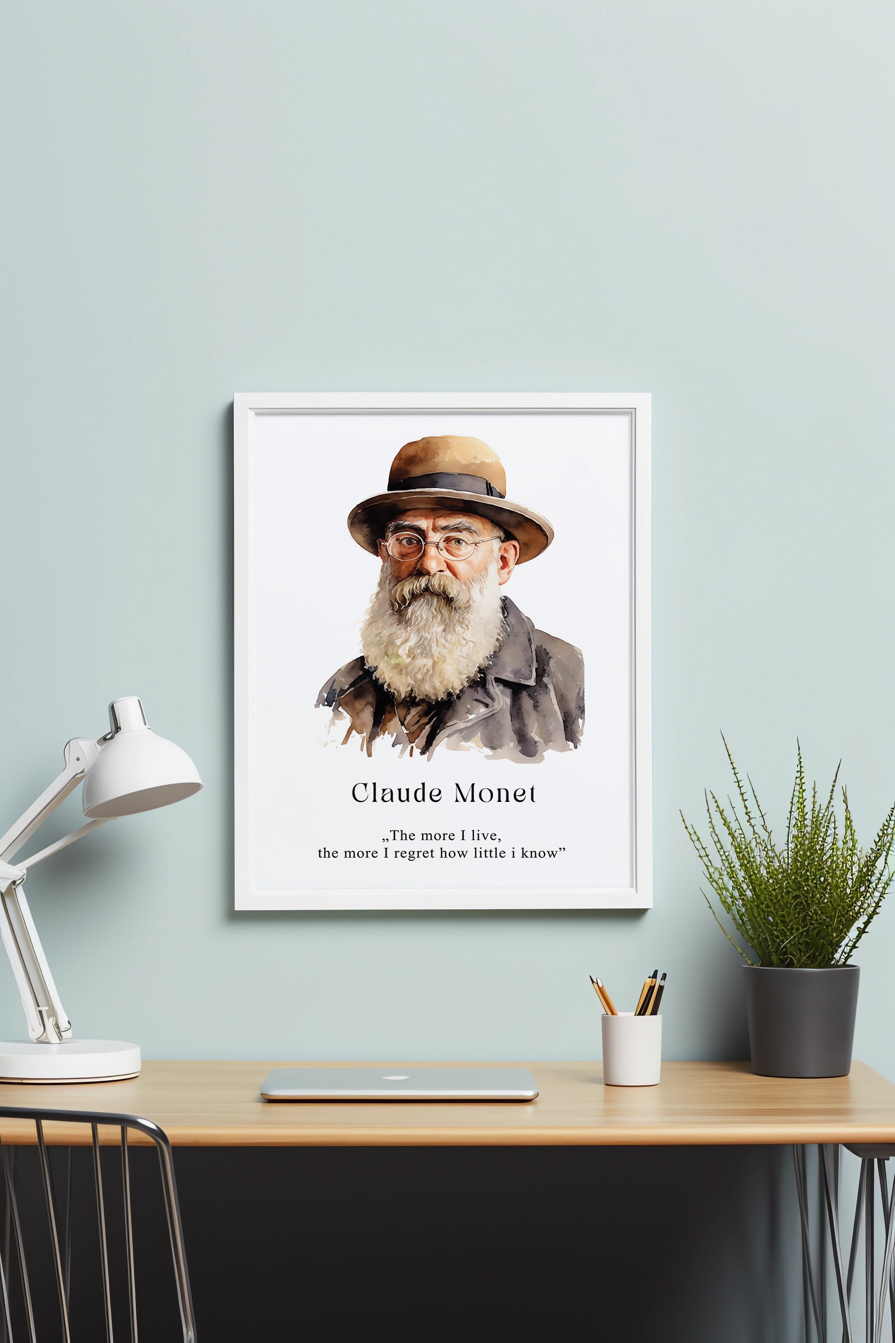 Claude Monet Digital Watercolour Poster Motivational Art Inspirational ...