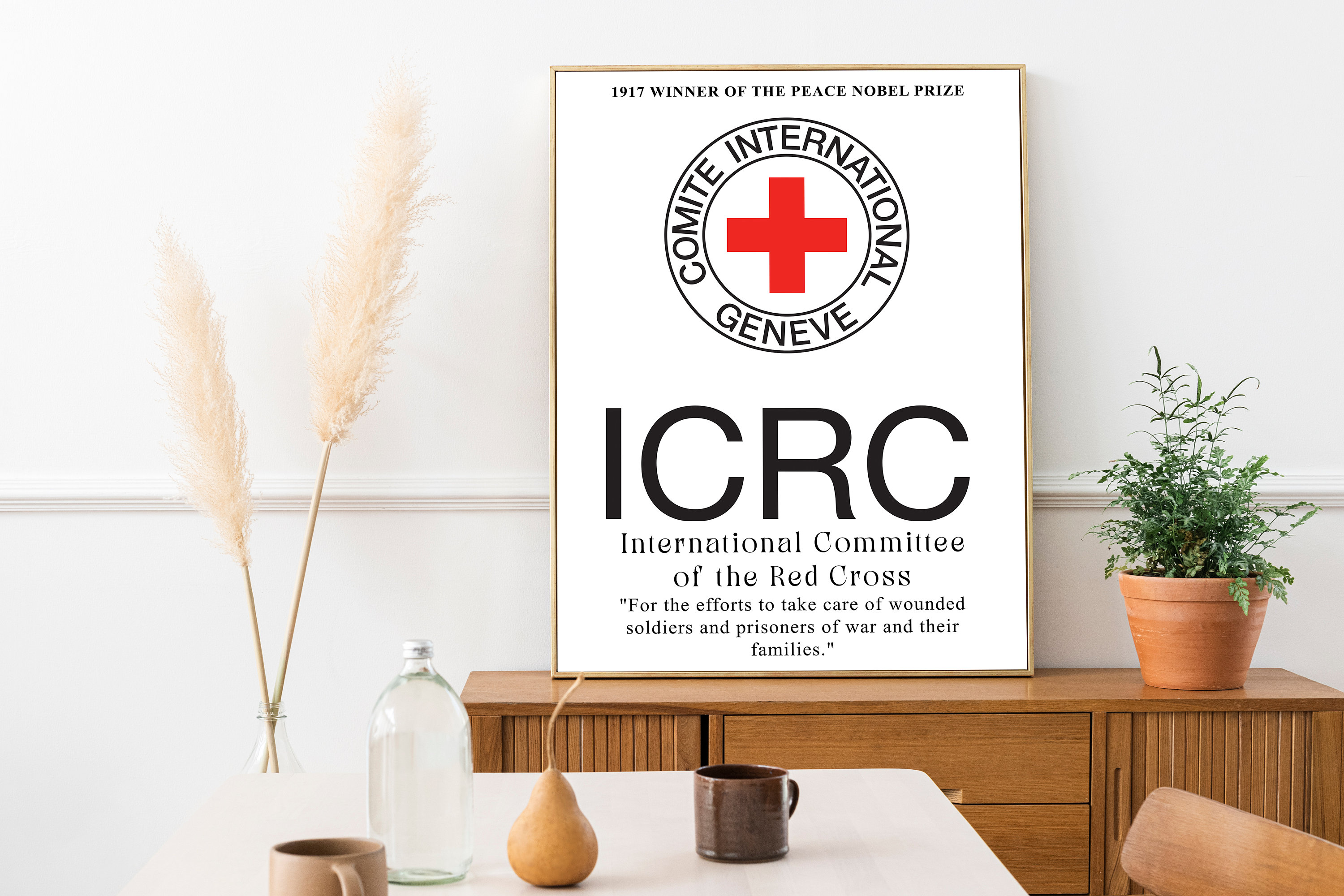 ICRC - Red Cross: 1917 Nobel Peace Prize Digital Poster - Home Decor ...