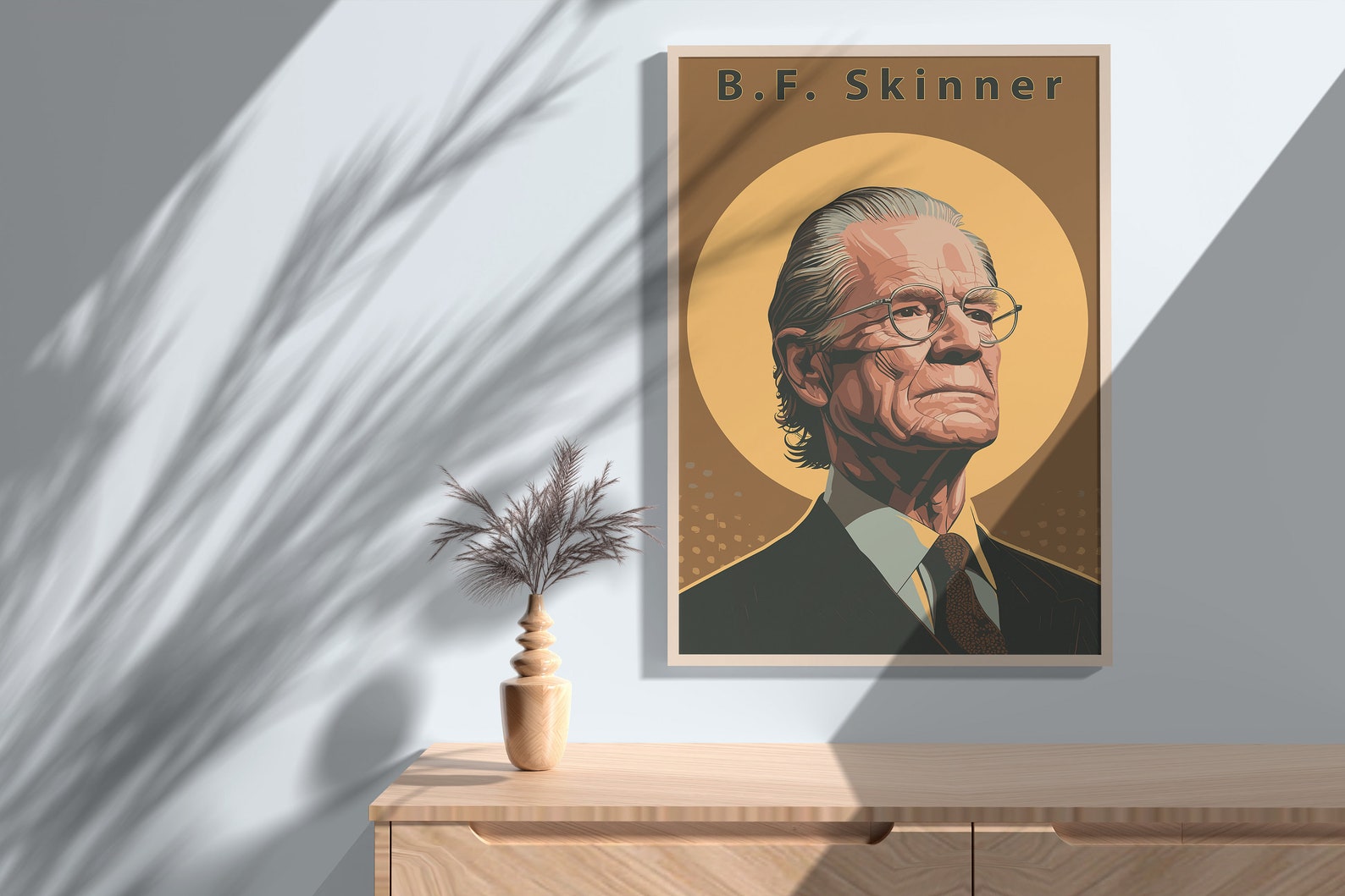 B.F Skinner Art Deco Portrait | American Psychology Icon | Art Deco ...
