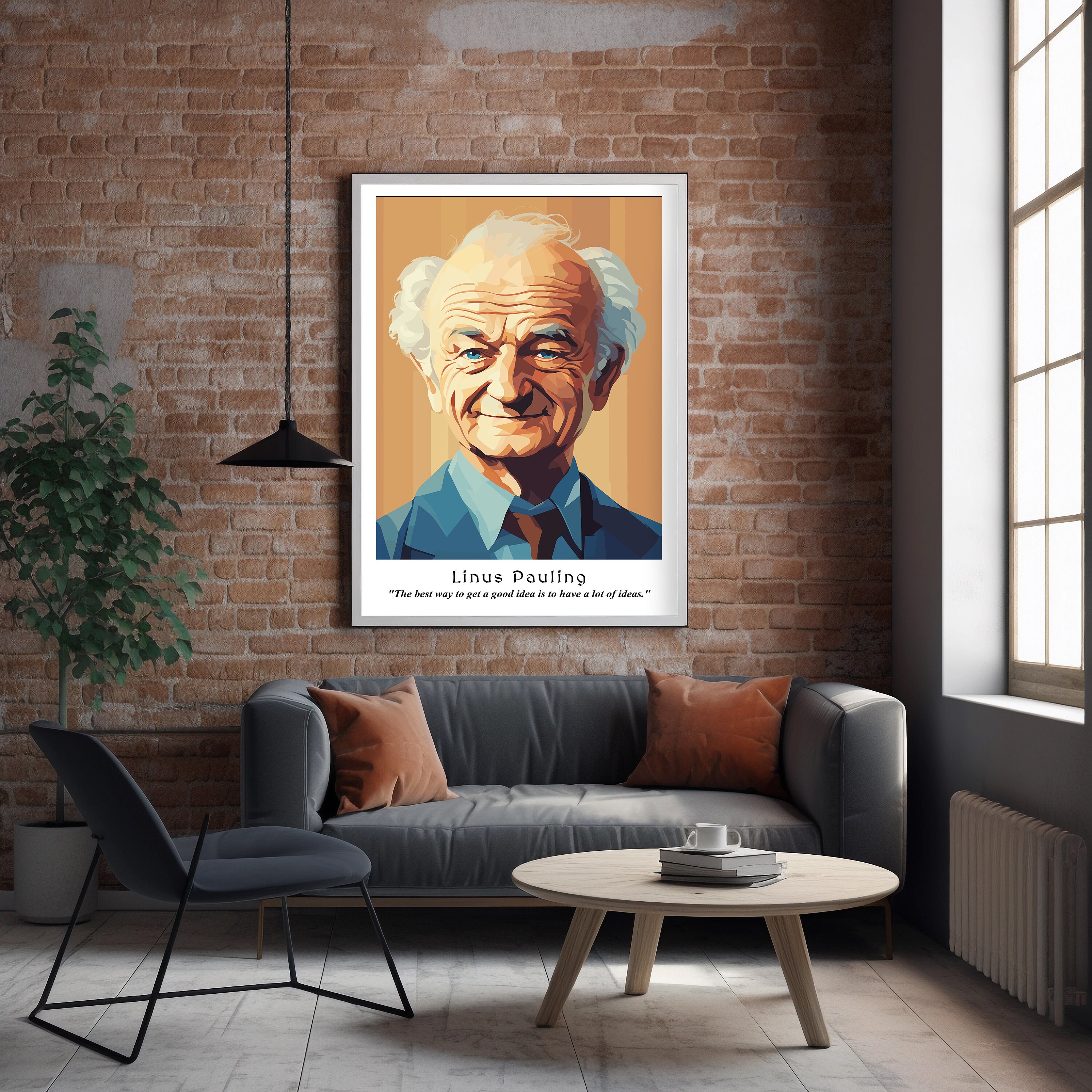 Linus Pauling Digital Poster: Inspiring Science Artwork for Kids and ...