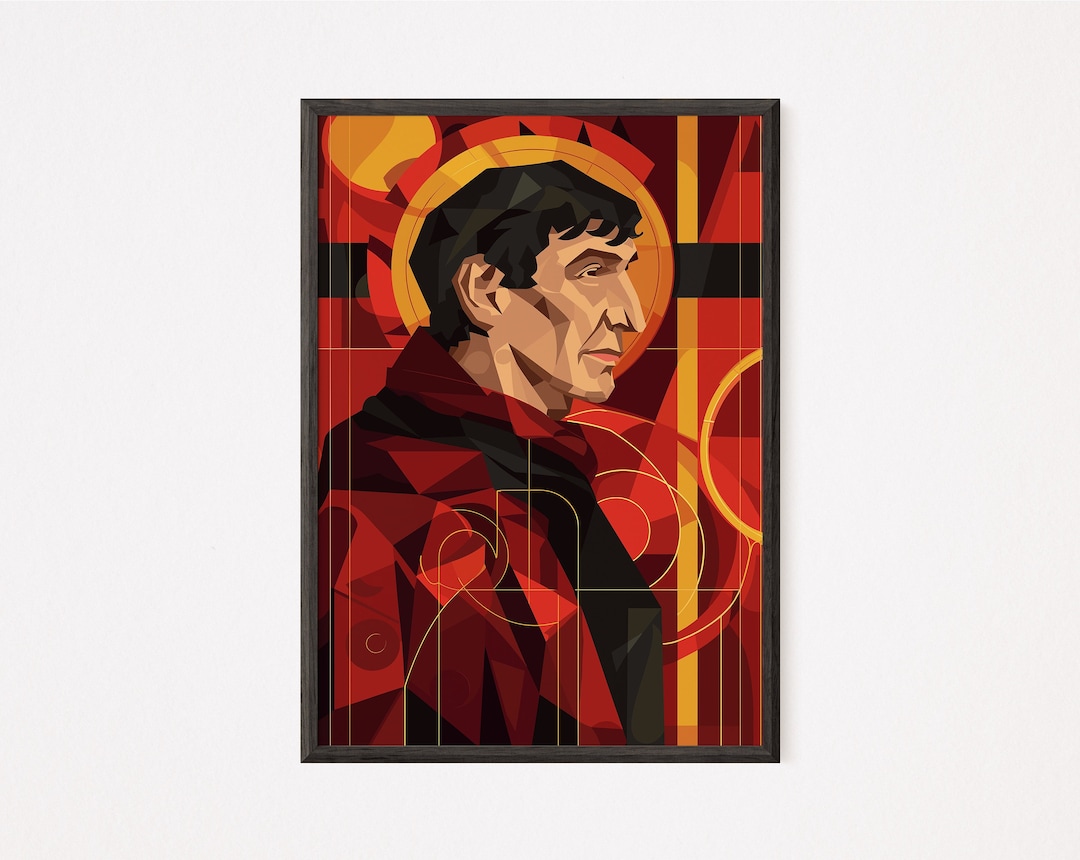 Copernicus Art Deco Portrait V2 | A Polish Great Astronomer | Wall Art ...