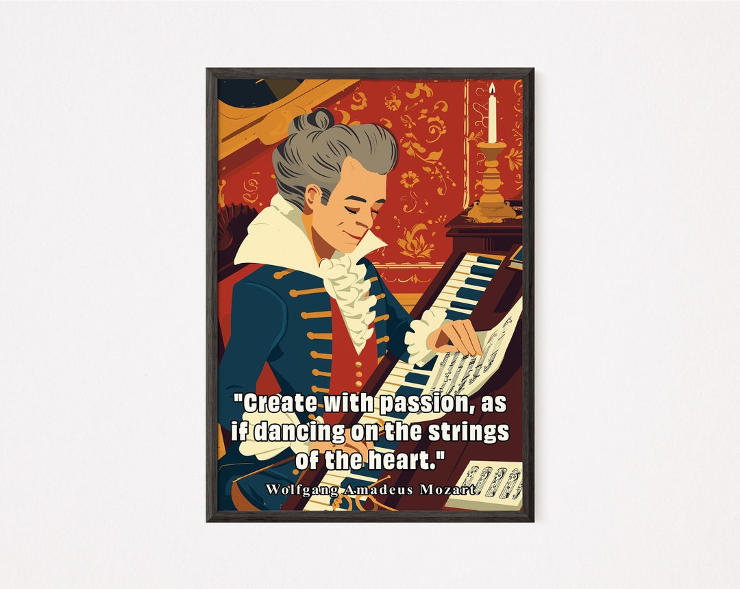Wolfgang Amadeus Mozart - the History Icons - Empowering Poster for ...