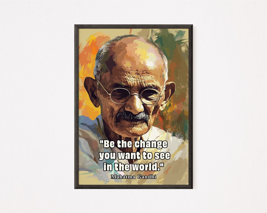 Mahatma Gandhi - the History Icons - Empowering Poster, Classrooms Art ...