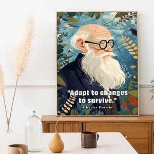 Charles Darwin - the History Icons - Empowering Poster for Teenagers ...
