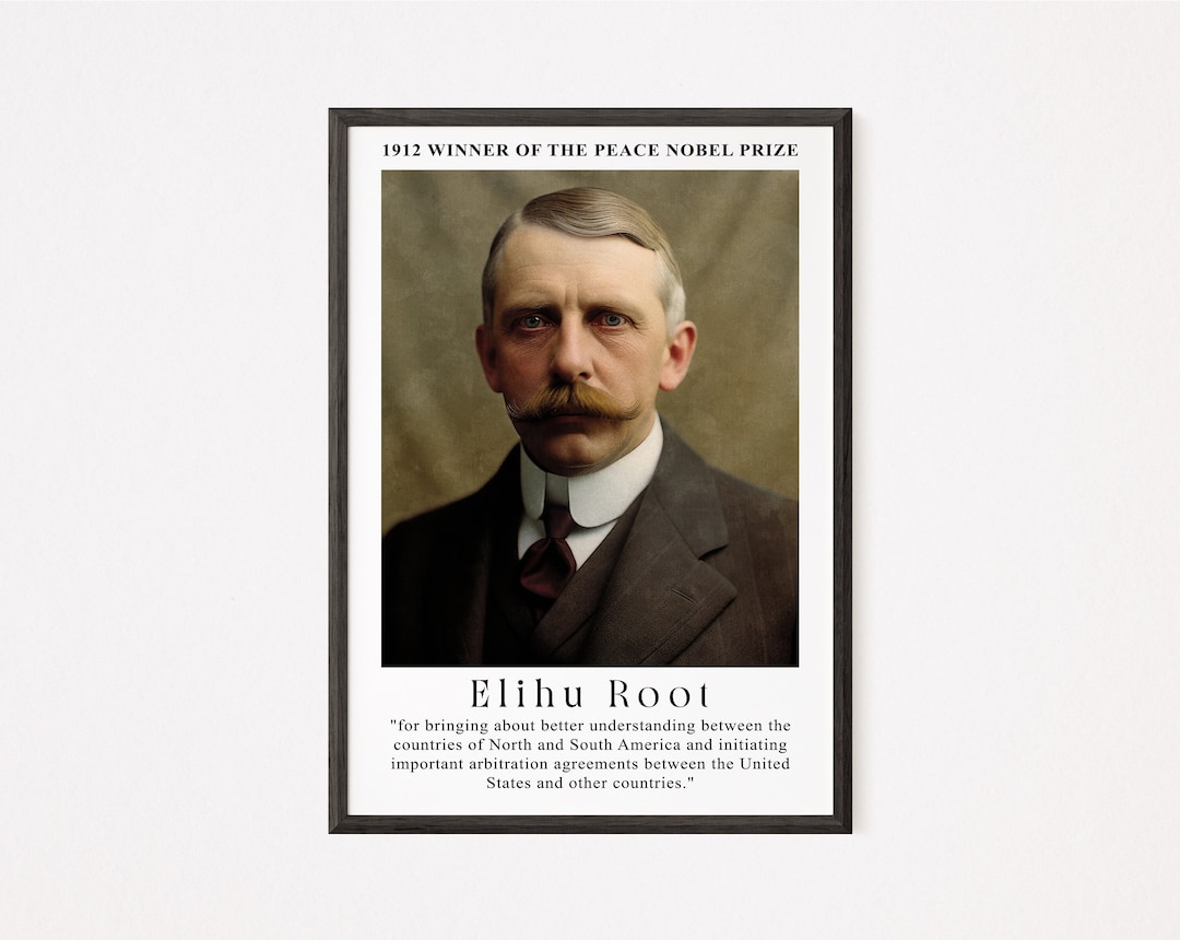 Elihu Root: 1912 Nobel Peace Prize Digital Poster - Home Decor - Wall ...