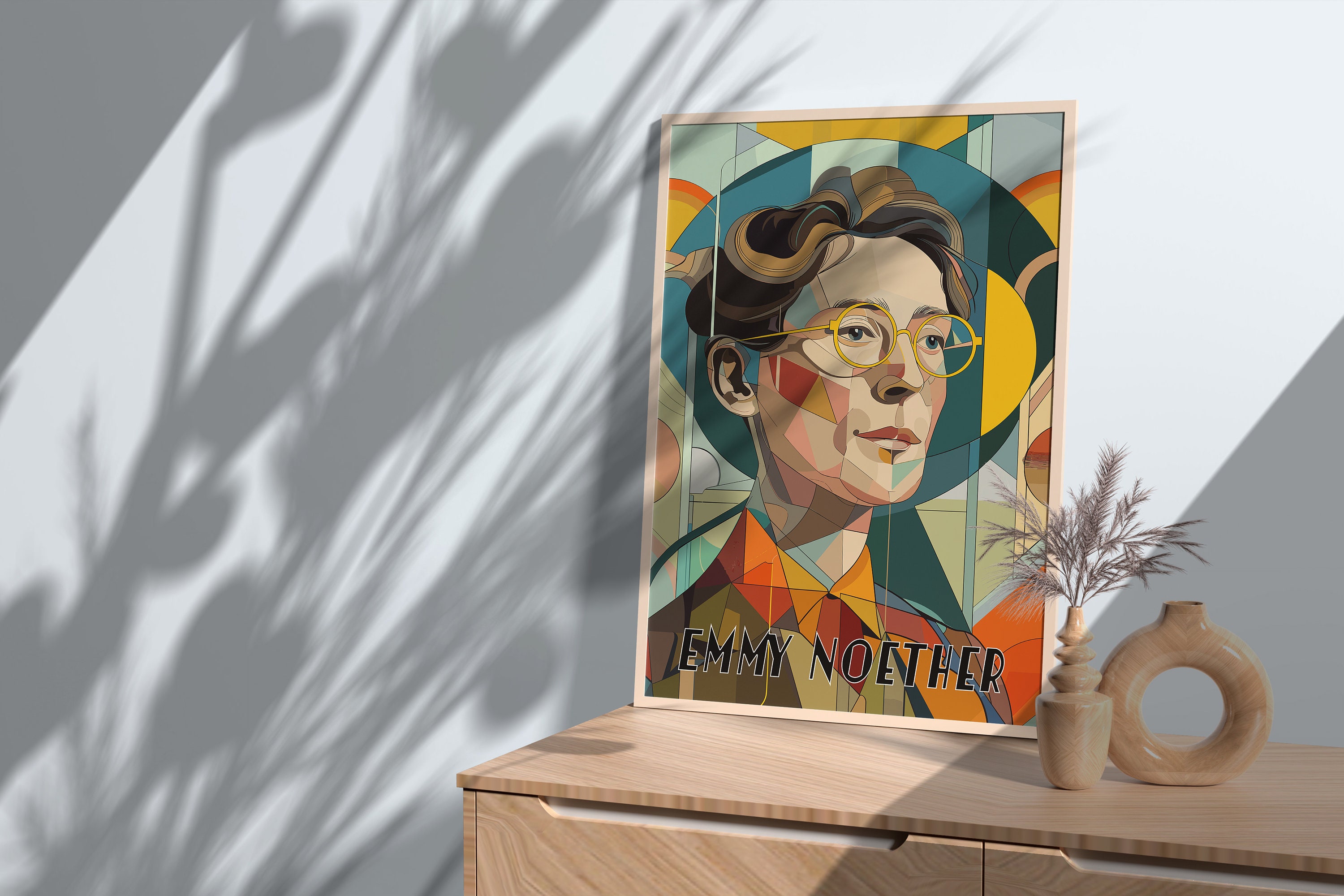Emmy Noether Art Deco Portrait the Iconic Mathematician Wall Art Home ...