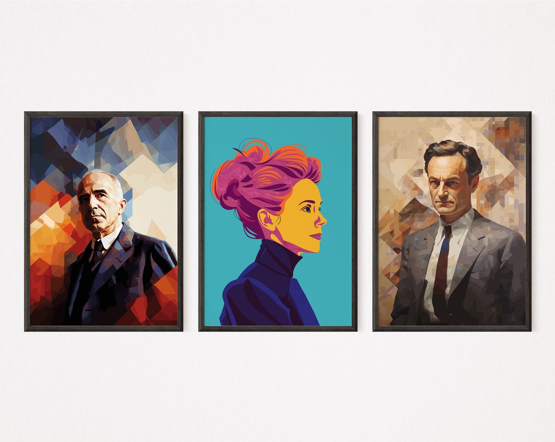 Niels Bohr, Marie Curie, Richard Feyman | Stem Posters | Famous ...