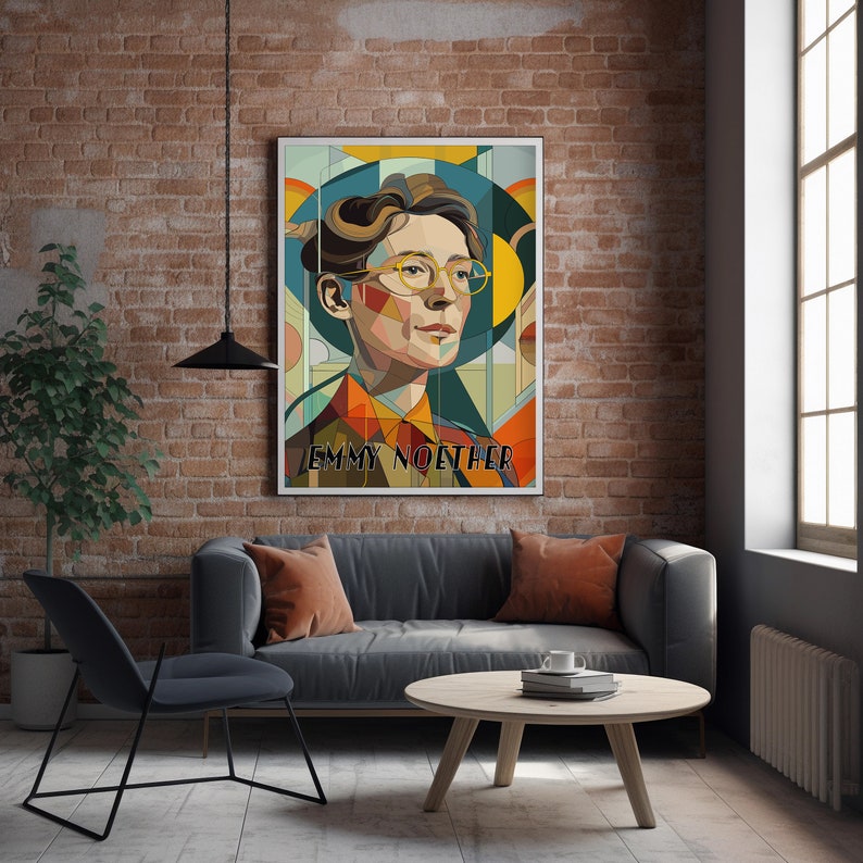Emmy Noether Art Deco Portrait | the Iconic Mathematician | Wall Art ...