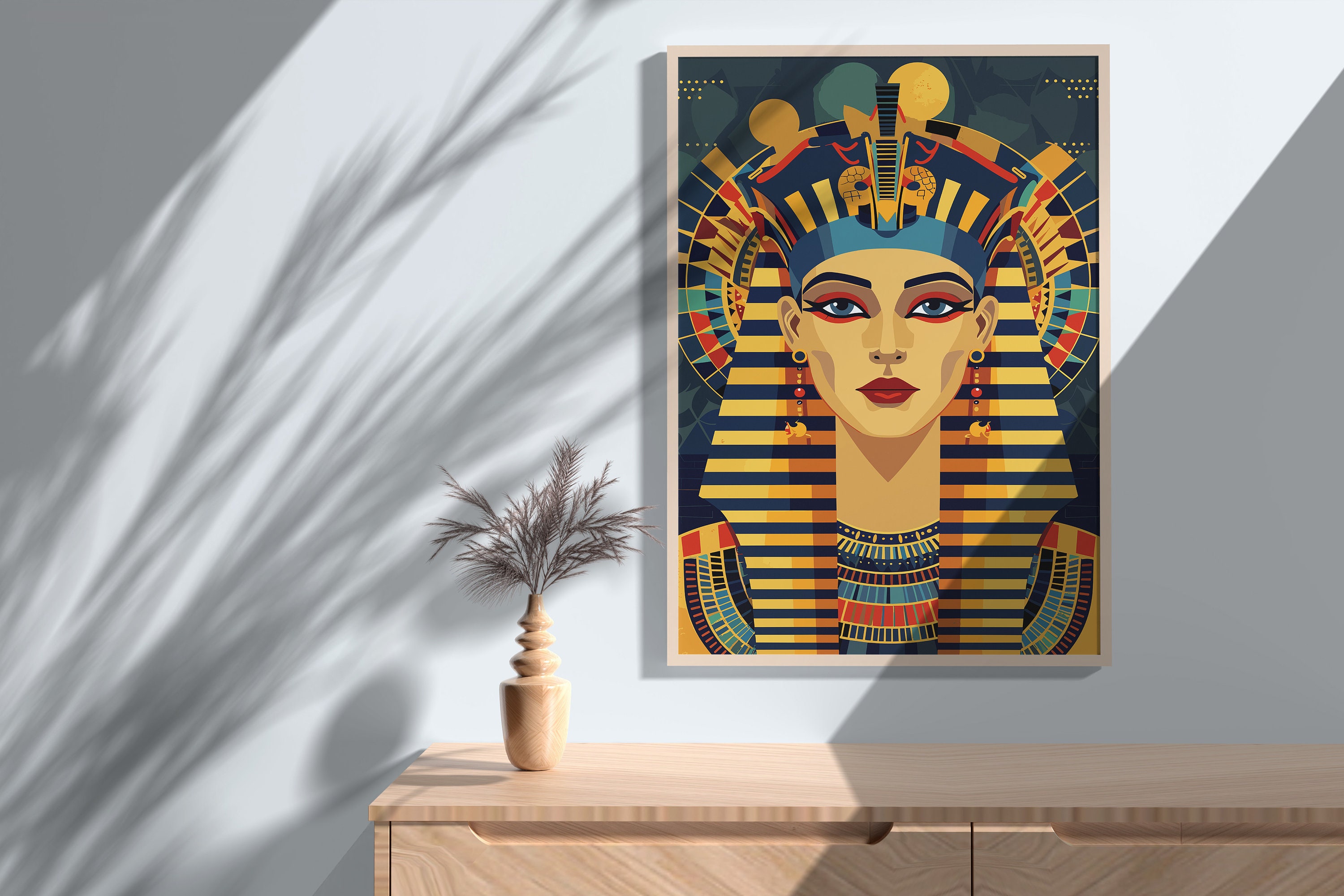Cleopatra Art Deco Portrait | Egyptian Queen History Poster (digital ...