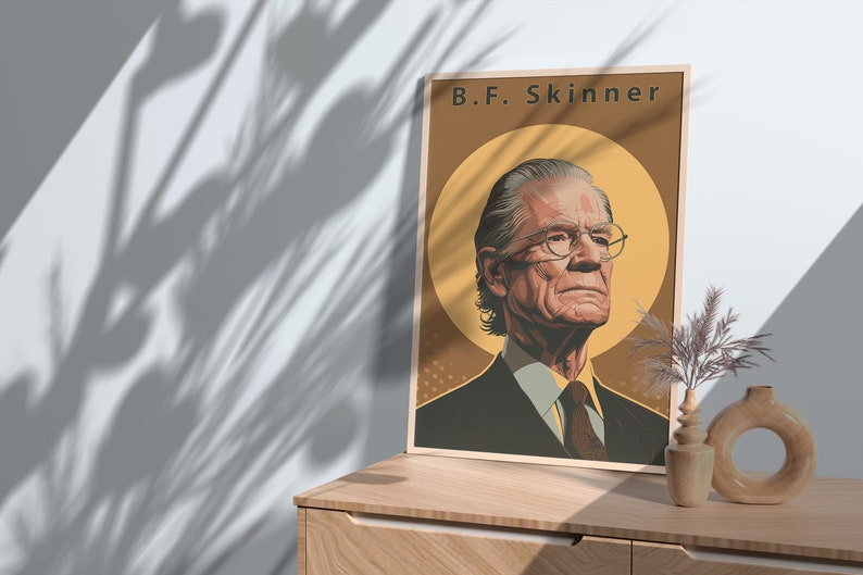 B.F Skinner Art Deco Portrait | American Psychology Icon | Art Deco ...
