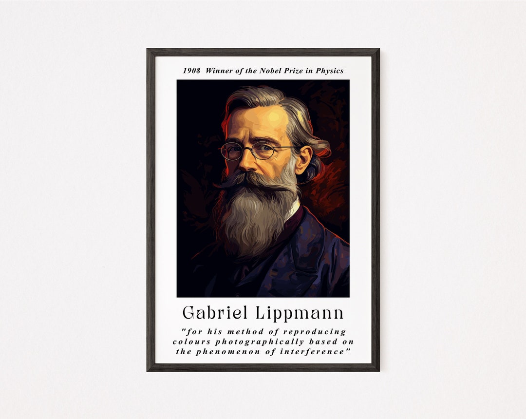 Gabriel Lippmann: 1908 Nobel Physics Print - Digital Poster - Home ...