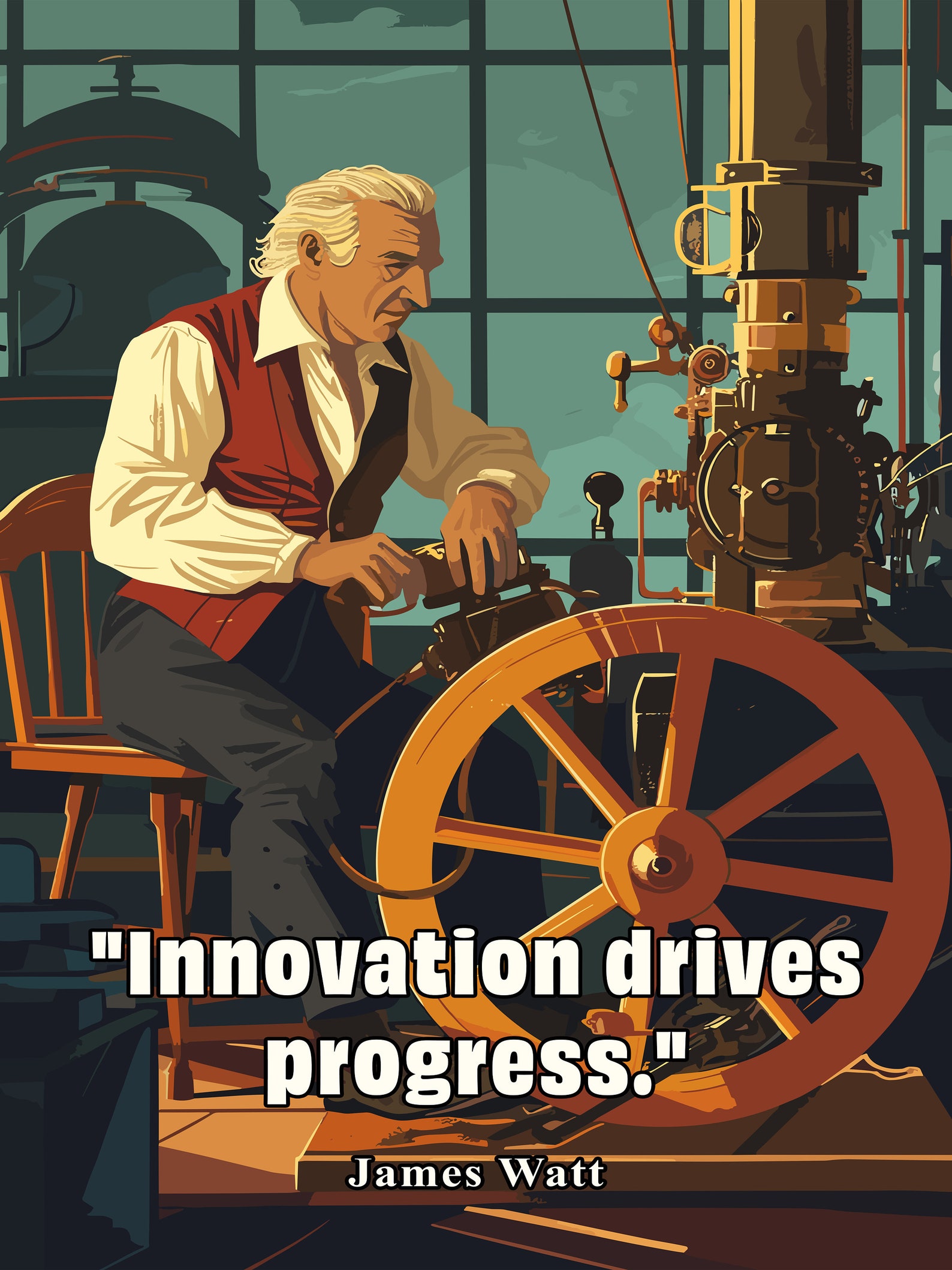 The History Icons James Watt Empowering Poster for Teenagers Classrooms ...