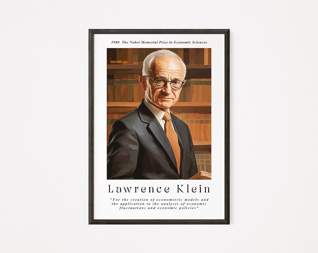 Lawrence Klein: 1980 Nobel Economics - Digital Wall Art Print for Home and Classroom - Digital ...