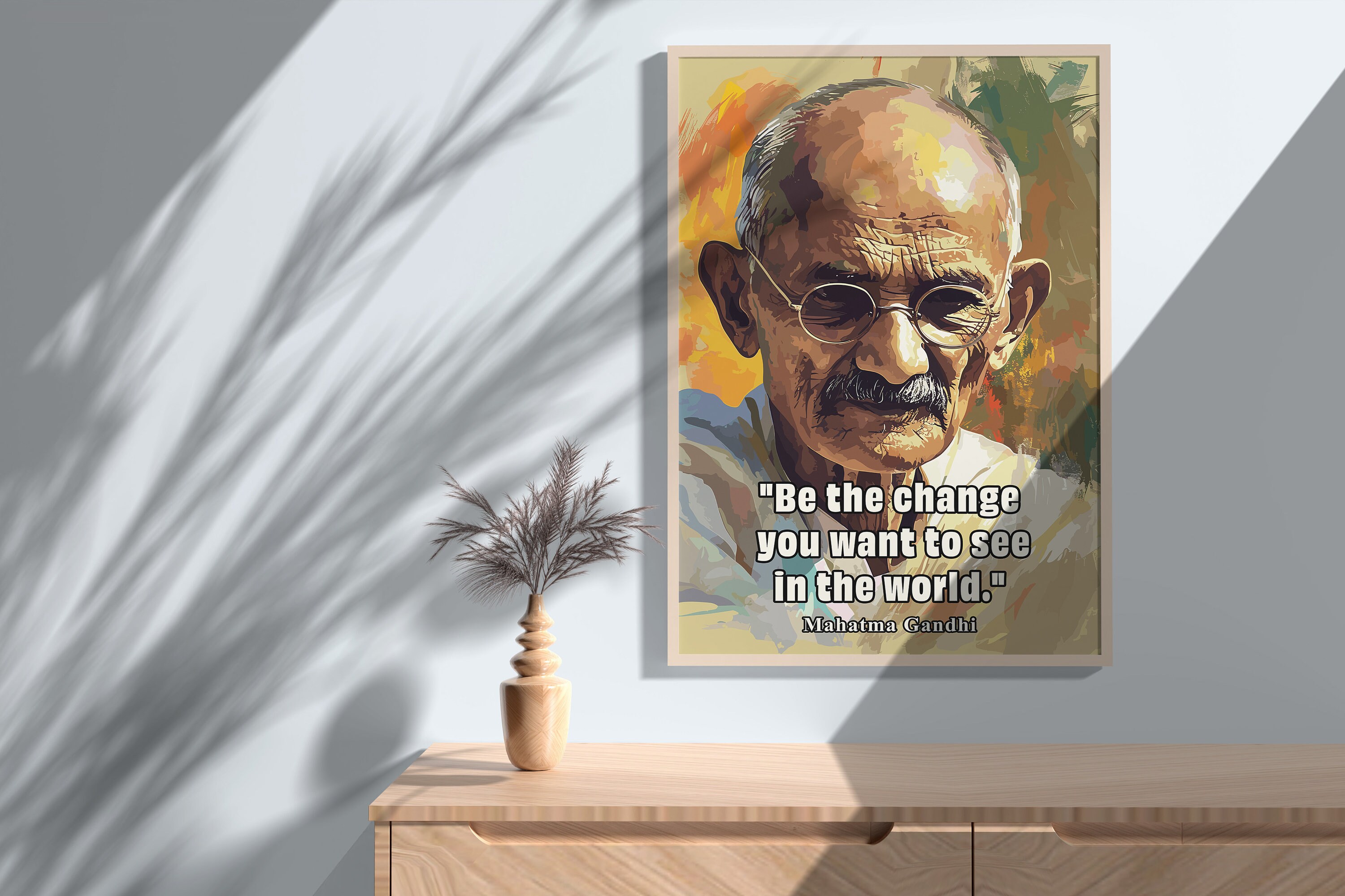 Mahatma Gandhi the History Icons Empowering Poster, Classrooms Art ...